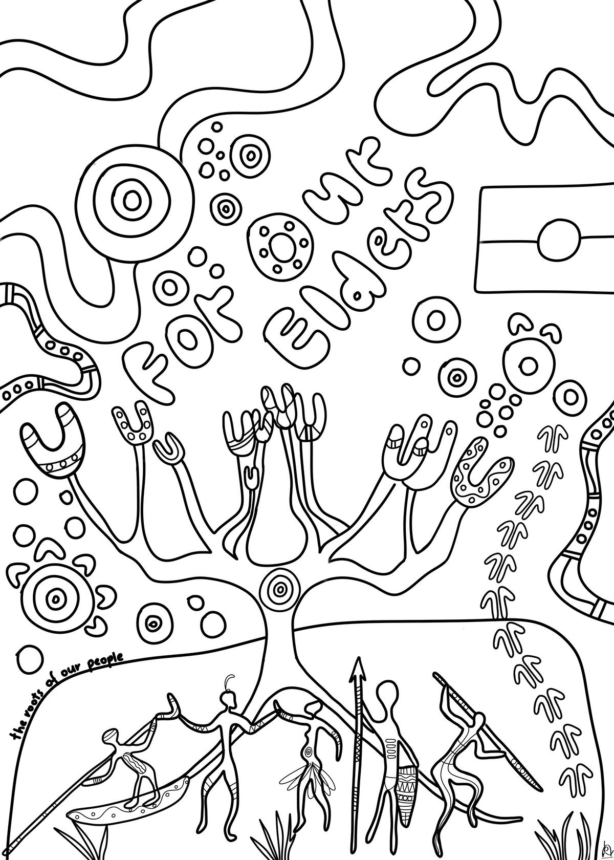 NAIDOC 2023 colour in ‘For Our elders’ - Bigi Nagala